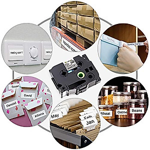 Greateam PT-D600 Label Tape 24mm Compatible with Brother TZe P-Touch Tape 24mm 0.94" TZe-251 TZe-651 TZe-151/451/551/751, 1 inch Label Maker Tape for PT-D600VP PTE500 PT-P700 PT-P710BT PT2730, 6Pack