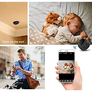 Jukllezan Mini Spy Camera Wireless WiFi Hidden Camera 1080P Full HD Quality with Night Vision and Motion Detection Security Nanny Camera for Home/Office/Car Indoor Monitor