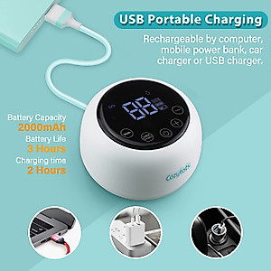 Cozytots Double Electric Breast Pumps Portable Rechargeable Battery Operated Breast Feeding Pump 9 Suction Levels with High Definition Display Touch Panel 5 Milk Bags 2 Adapters