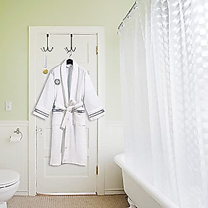 Over The Door Hooks – 4pc Set, Durable Twin Hooks Organizer for for Entryway, Hallway, Living Room, Bath Room and Kitchen - Make tidying up Quick and Easy (4 Pieces, White)