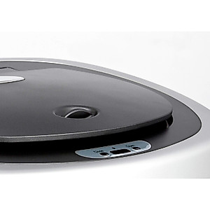 NINESTARS DZT-50-9 Automatic Touchless Infrared Motion Sensor Trash Can, 13 Gal 50L, Stainless Steel Base (Oval, Silver/Black Lid)