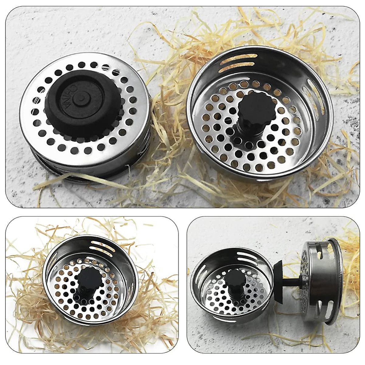 4pcs Kitchen Sink Strainer Shower Drain Hair Trap Kitchen Floor Drainer Drain Strainer Shower Drain Hair Catcher Outdoor Drain Cover Bathtub Hair Catcher for Drain