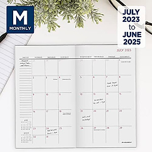 AT-A-GLANCE 2023-2025 Pocket Calendar, 2 Year, Monthly Academic Planner, 3-1/2" x 6", Pocket Size, BADGE Floral (1664F-021A)