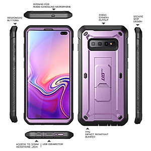SUPCASE Unicorn Beetle Pro Series Designed for Samsung Galaxy S10 Plus Case (2019 Release) Full-Body Dual Layer Rugged with Holster & Kickstand Without Built-in Screen Protector (Purple)