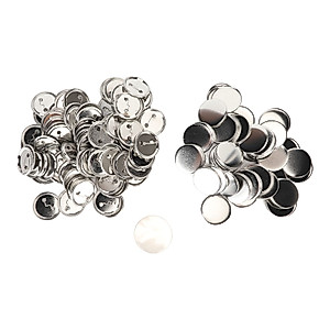 100 Set Blank Pin Back Button, 50mm Round Button Pin Badge Kit for Button Maker Machine with Shells Back Cover and Clear Film (50MM)