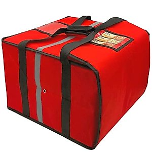 FSE Insulated Pizza Food Delivery Bag Carrier, 18 Inch x 18 Inch x 13 Inch (Touch Velcro Closure)