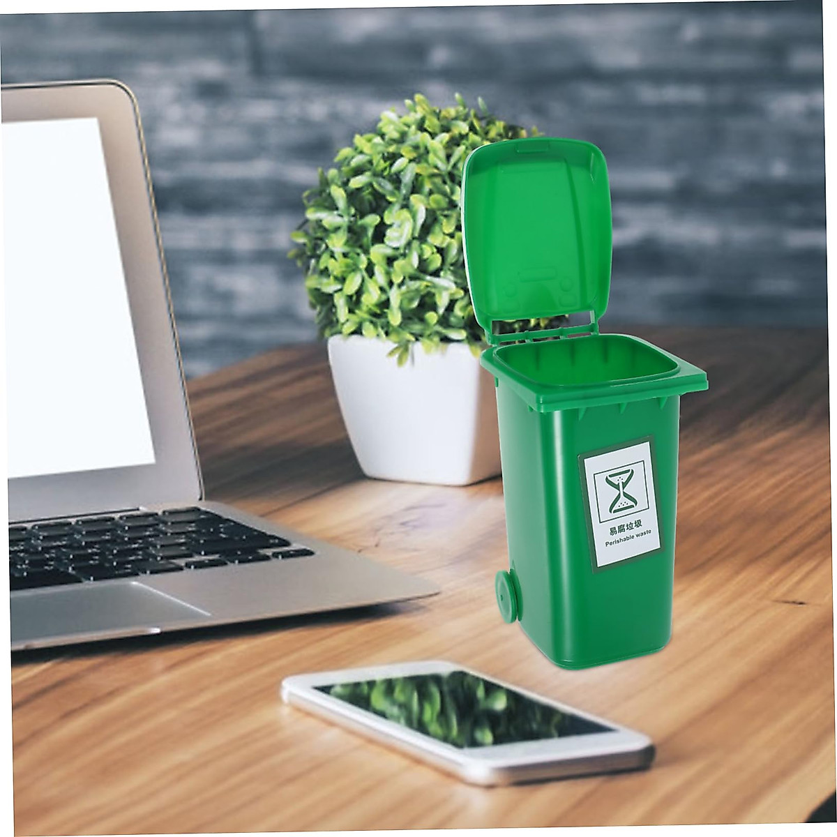 Unomor Garbage Can Desk Trash Can Mini Tiny Trash Can Trash Can for Home Kawaii Bedroom Decor Mini Desk Trash Can Desk Garbage Bucket Desktop Storage Can Mini Trash Can for Desk Waste Can