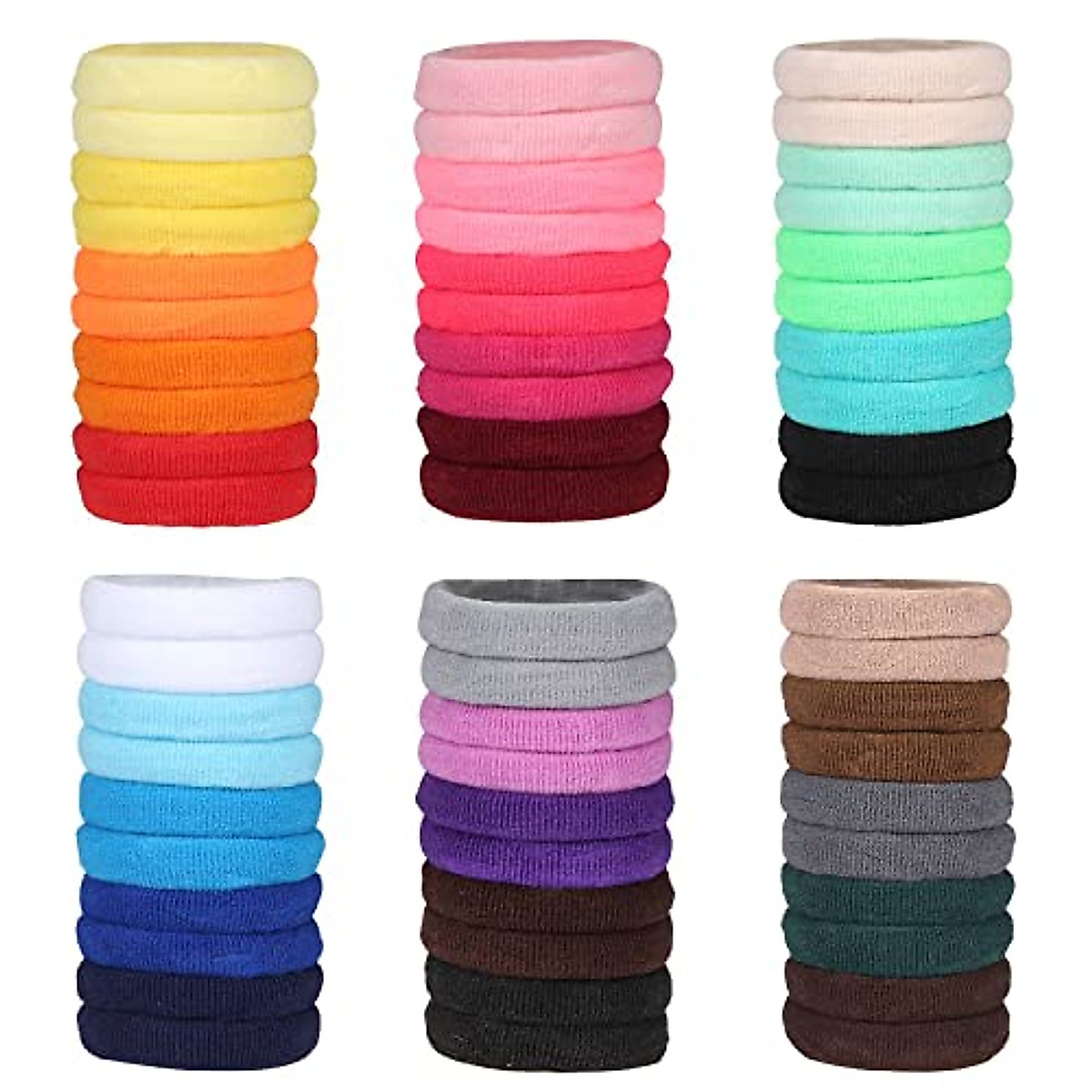 Isbasa 300pcs Baby Hair Ties, Toddler Hair Accessories Elastic Hair, Bands Soft Scrunchies for Toddlers Infants, Small Rubber Bands for Kids Baby Girls (30 Colors)