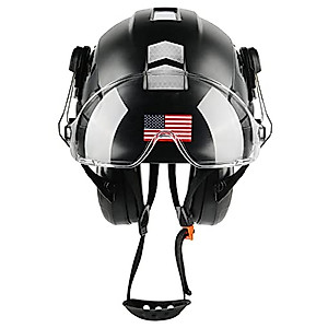 Safety Helmet Hard Hat with Visor and Ear Protection Adjustable Lightweight Vented ABS Work Helmet for Men and Women 6-Point Suspension ANSI Z89.1 Approved Ideal for Industrial & Construction