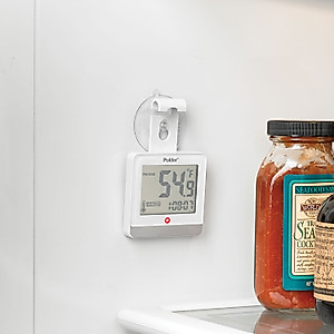 Polder THM-995-90 Dual Digital Refrigerator/Freezer Thermometer, Records Min and Max Temperature Readings, White