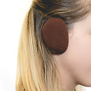 Sprigs Earbags Bandless Ear Warmers/Fleece Earmuffs with Thinsulate - Brown, Medium