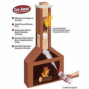 ChimneySaver Cre-Away Creosote Modifier (16 Oz Squeeze Bottle) - The Original Creosote Remover for Chimneys, Wood Stove Cleaner, Wood Burning Fireplace