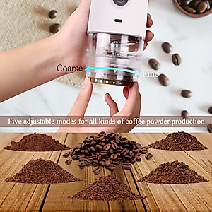 Mulli Update Portable Burr Coffee Grinder,Electric/Manual 2-in-1 Cafe Grind, Adjustable Burr Mill with 5 Precise Grind Setting for Drip/Espresso/PourOver and More