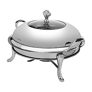 2.64Qt Chafing Dish Buffet, Stainless Steel Round Chafers, Food Warmer, Chafer Buffet Catering Warmer, Durable Buffet Warmer Tray for Hotels, Family Gatherings, Banquets, Outdoor, Etc (Silver)