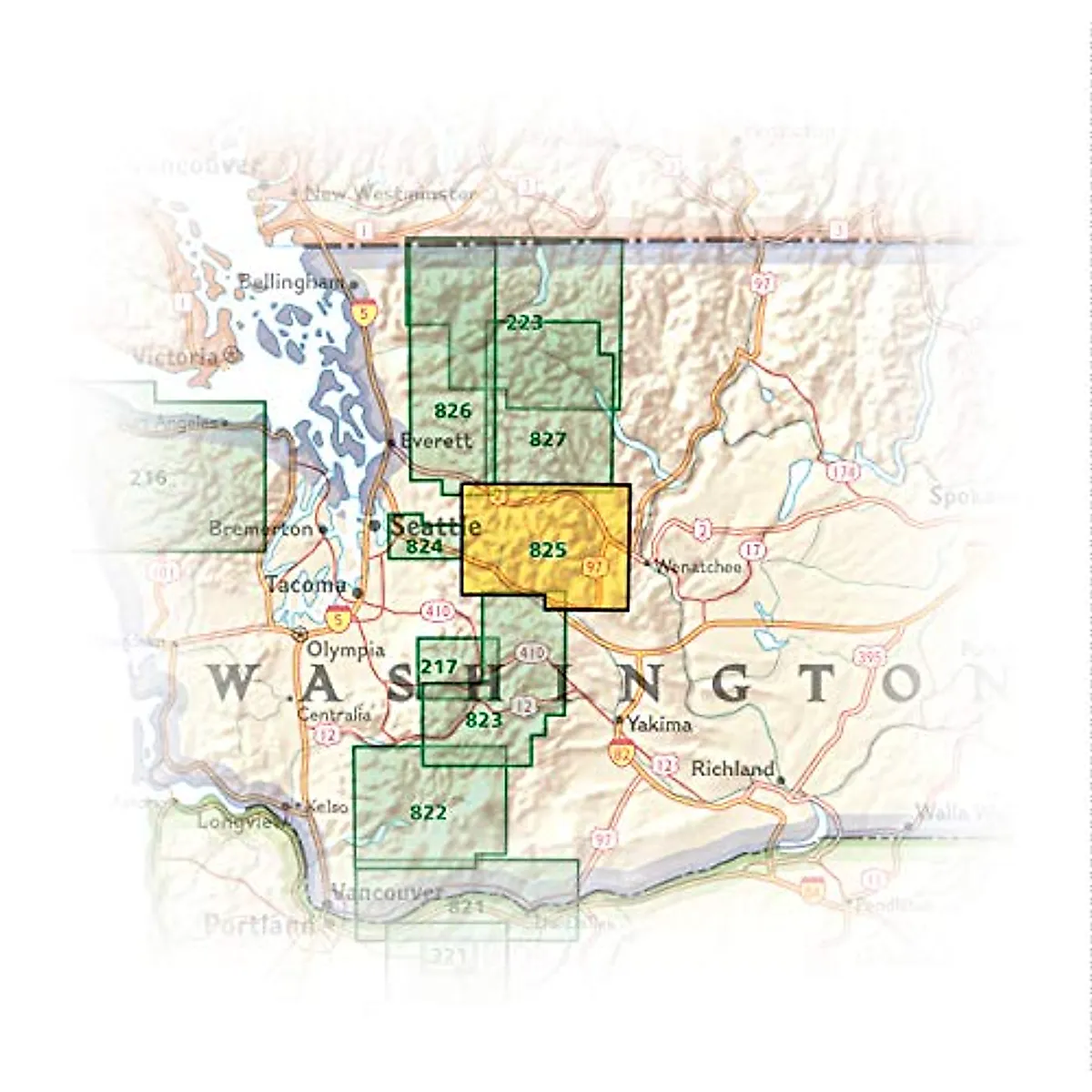 Alpine Lakes Wilderness Map [Mt. Baker-Snoqualmie and Okanogan-Wenatchee National Forests] (National Geographic Trails Illustrated Map, 825)