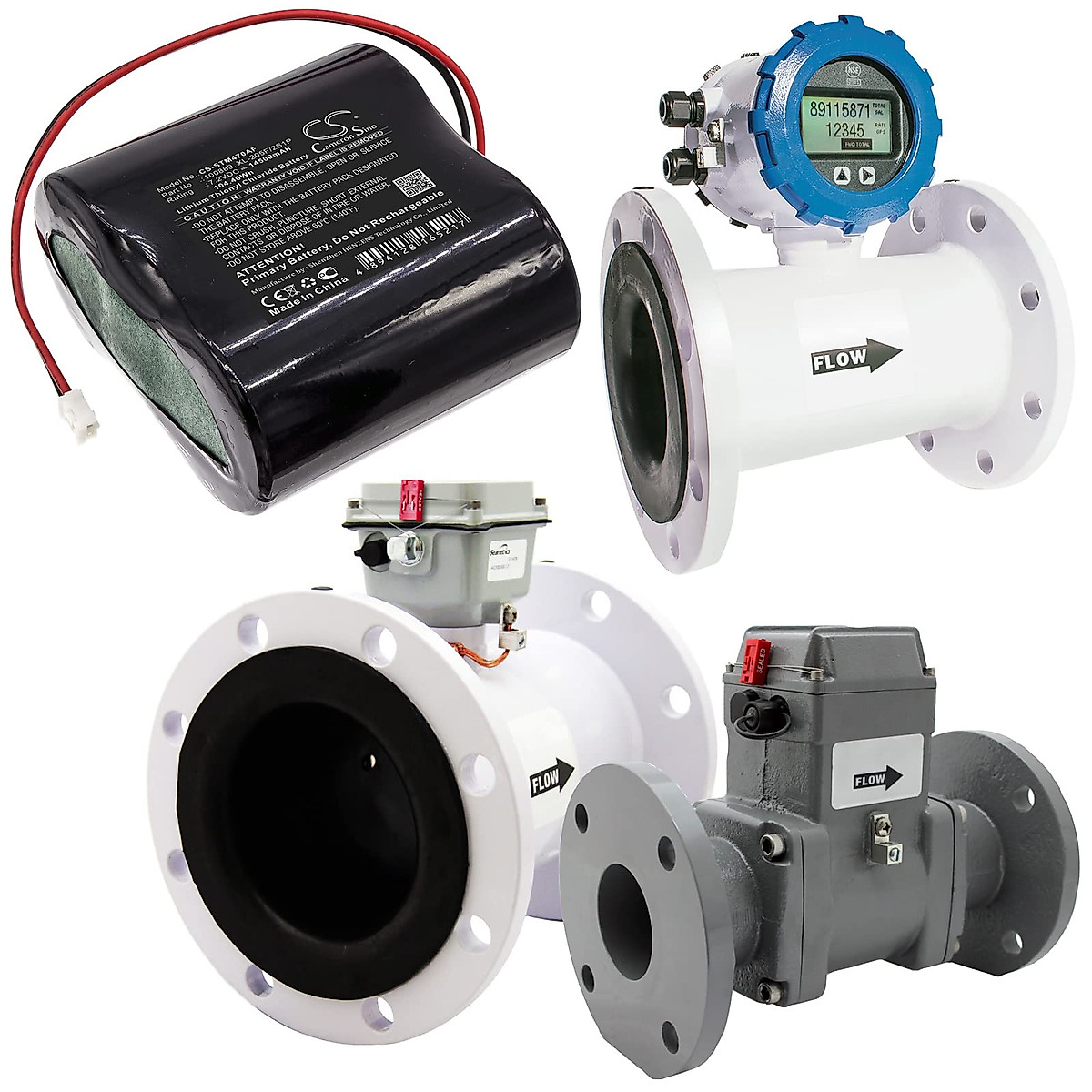 Cameron Sino Battery for Seametrics AG2000 Flowmeter, iMag4700 Flowmeter PN:Seametrics 100889, XL-205F/2S1P 14500mAh