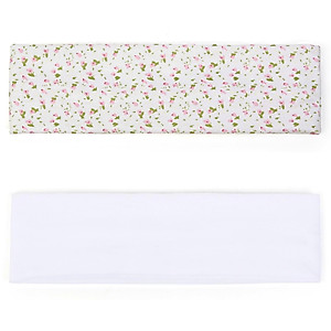 TERSE Fashion Women's Headbands for Short Hair Non Slip Elastic Floral Hairbands, Soft Fabric 2 Inches Thick Stripe Head Bands for Girls, Valentine's Day Heart Headbands