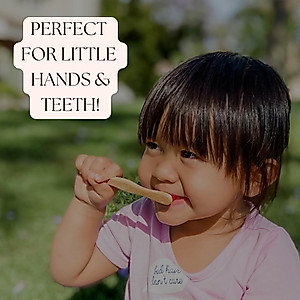 The future is bamboo Super Hero Kids Toothbrush - Made from Sustainable Bamboo for a Natural & Eco-Friendly Feel, Soft Wave Bristles, Biodegradable Wooden Handle | (Pack of 4, Super Hero)