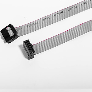 LIANSHU 2Pack Flat Ribbon Cable 2.54mm Pitch 2 Row 10 Pin Female to Female Wires IDC Ribbon Connector L=1M/ 3.3FT