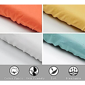 4 Pack Bassinet Fitted Sheets 33x20 Fits Baby Delight, Mika Micky, KoolaBaby, Dream On Me, ANGELBLISS and Rectangle Bedside Sleeper Mattress, Soft and Breathable Cotton
