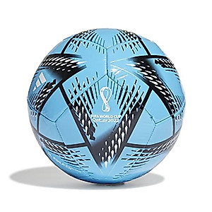 adidas unisex-adult FIFA World Cup Qatar 2022 Al Rihla Club Soccer Ball, Pantone/Black/White, 5