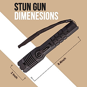 Avenger Defense Pink Stun Gun Torch for Women - Rechargeable Flashlight Protection Device (Choclate Black)