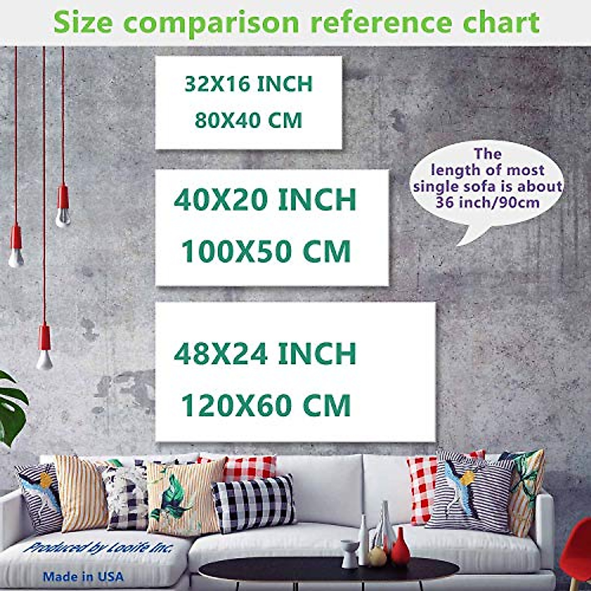 Looife Custom Canvas Wall Art from Your Photo 40x20 inch Frame Personalized Picture Prints Decor Wrapped Canvas Poster for Room Decoration Ready to Hang