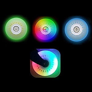 Gaweb Skating Shoes Wheels,4Pcs 76/80mm Skating LED Luminous Flashing Inline Roller Skates Shoes Wheels Green 80mm