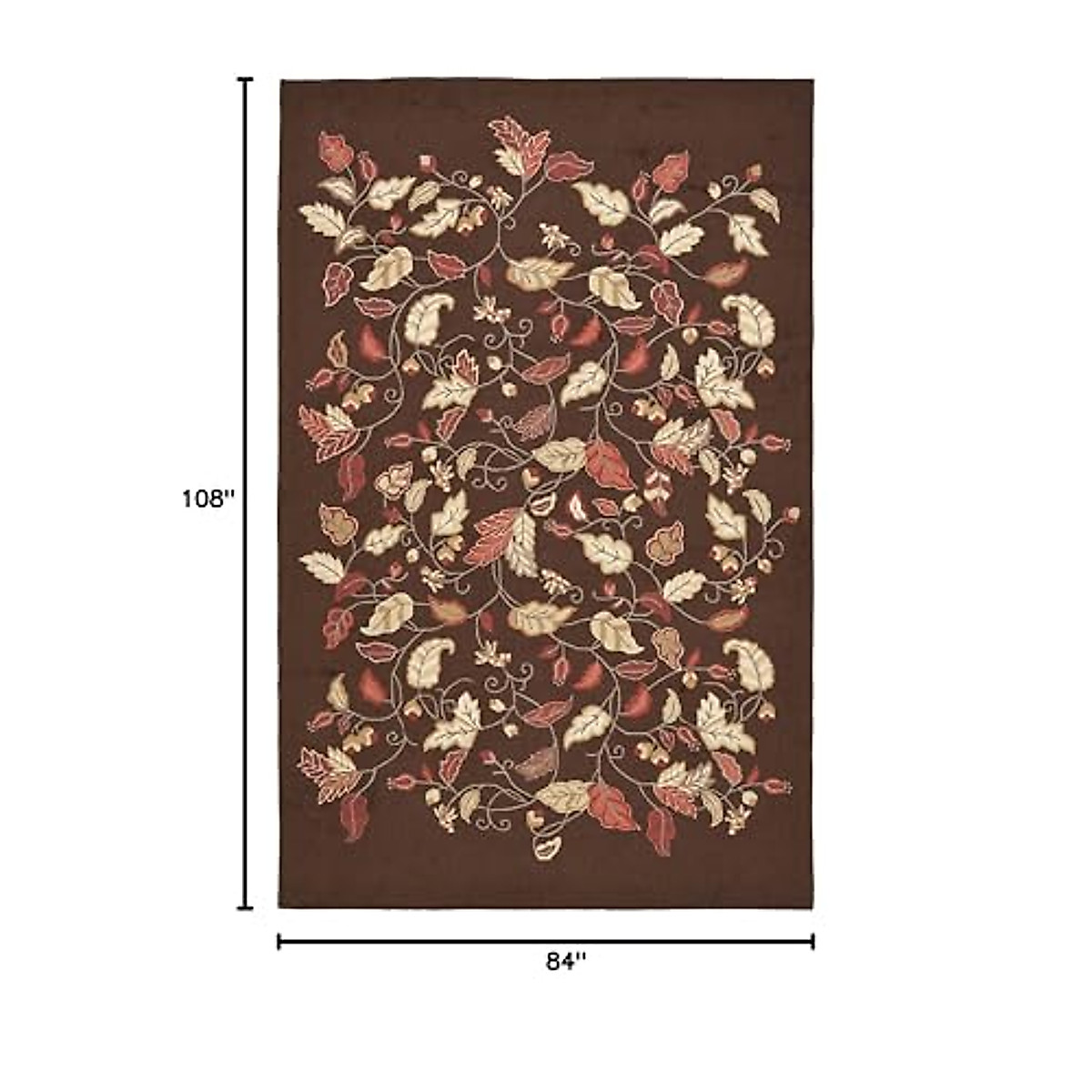 Martha Stewart Autumn Woods Francesca Black Wool/Viscose Rug - 8' x 10'