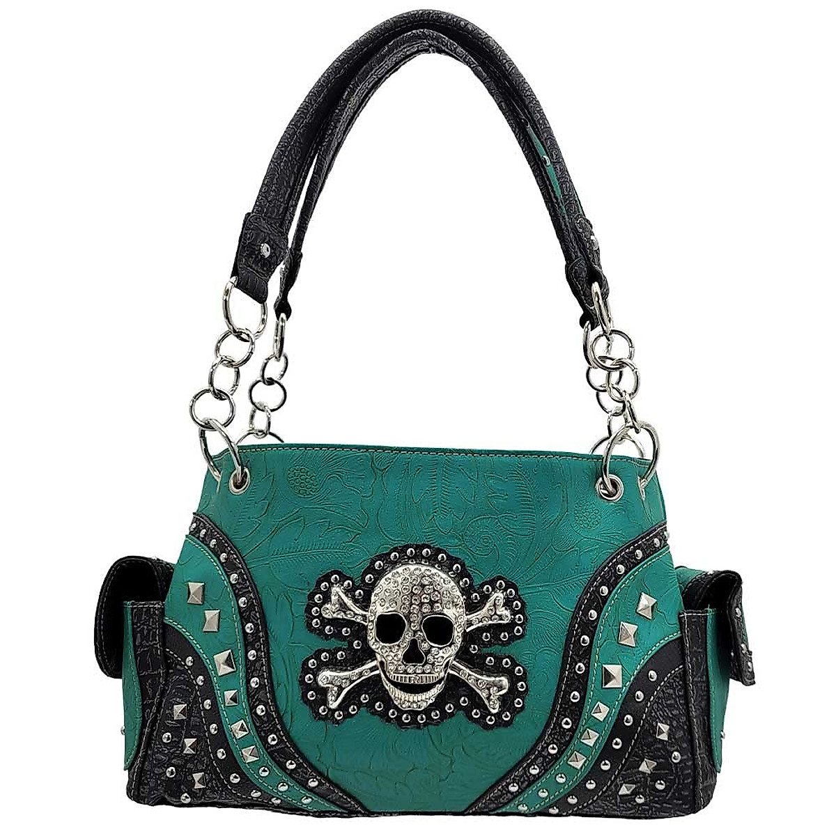 BHW SKULL WOMENS HANDBAGS SKULL WOMENS WALLET AND HANDBAGS (43-BLACK-BAG-ONY)