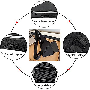 CAISANG Mini Sling Bag Men Crossbody Personal Pocket Bag Small Shoulder Backpack Casual Chest Bag for Travel