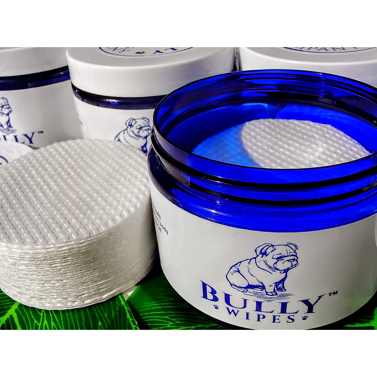 Bully Wipes - Bulldog Wrinkle Wipes Specifically for Bulldog Breeds All Natural Organic Formula Refreshing Botanical Scent - Removes Dirt - Safe to use Around Eyes, Ears, Paw, Wrinkles!