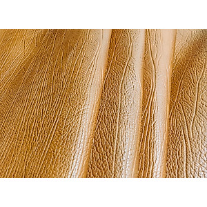 DOQN Bump Texture Genuine Leather Sheets 2.0mm Thick Plain Geometric Pattern Printed Leather Fabic for Craft & Hobby (Bark Pattern | Bourbon Brown, 6"x12")