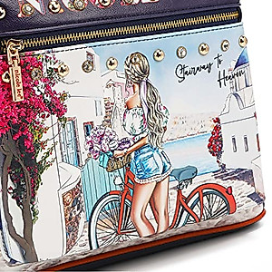 Nicole Lee LARGE LAPTOP BACKPACK WITH USB CHARGING PORT (Stairway to Heaven) - USB12769