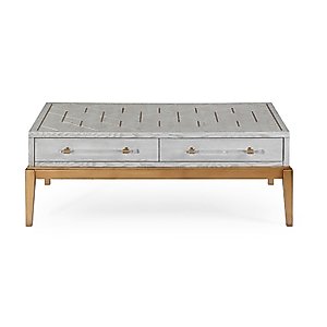 Bassett Mirror Perrine Rect Cocktail, Soft Graphite