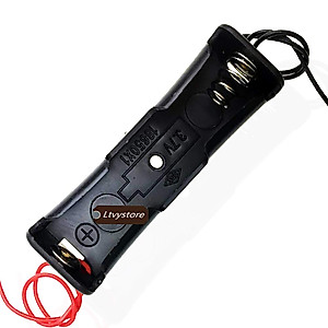 18650 Battery Case Holder 1 Slot, Ltvystore 18650 Battery Storage Box, Black Plastic Batteries Case for 18650 Button Top Single Battery,Pack of 20