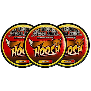 Hooch Herbal Snuff Spitfire Fine Cut 3 Cans with DC Crafts Nation Skin Can Cover - Iron Cross