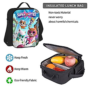 superkitties Backpacks Set for Boys Girls superkitties Backpack with lunch box lunch bag pencil case pencil bag Bookbag Set - 3 Piece