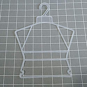 WellieSTR Economy White Children's Plastic Clothing Hanger Infant Frame Hangers - Pack of 10 - Size: S