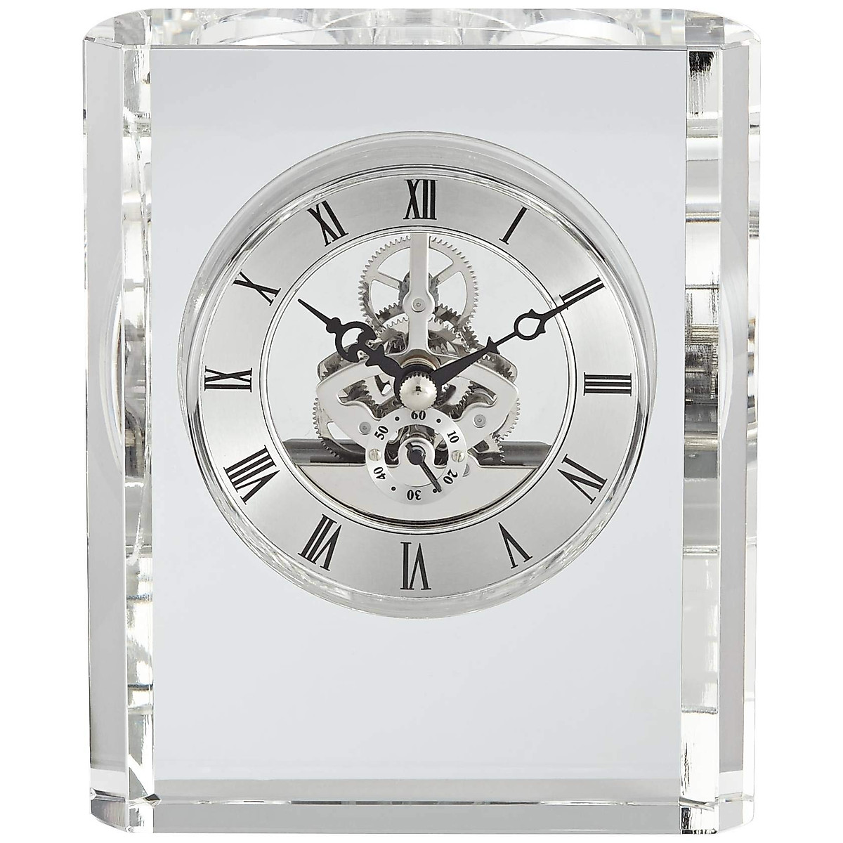 Dahlia Studios Aimee 6" High Rectangular Crystal Table Clock