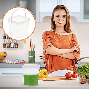 ULTECHNOVO Clear Buckets with Lid, 10pcs Clear Ice Cream Bucket Reusable Freezer Storage Tubs Food Storage Containers for Homemade Ice Cream Meal Prep Yogurt Soup 500ml