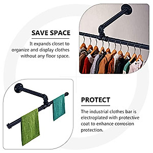 DOITOOL Clothes Rack Clothes Rack Multi- Clothes Rack Industrial Pipe Wall Mounted Garment Rack for Home Closet Rack Closet Rod
