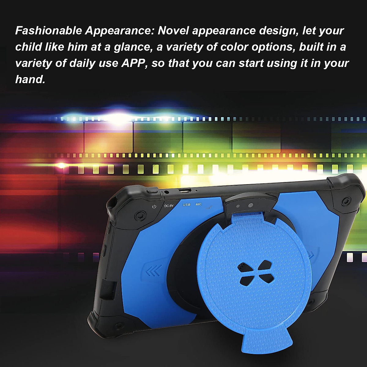 Septpenta 7 Inch Children's Tablet PC, Built in Powerful Octa Core CPU, 32G Memory Storage, Low Blue Light Technology Design, The for Children(Blue)