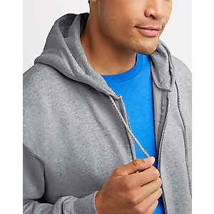 Hanes Ultimate Full-Zip Hoodie, Men's Hooded Fleece Sweatshirt with Zipper, Dark Chocolate
