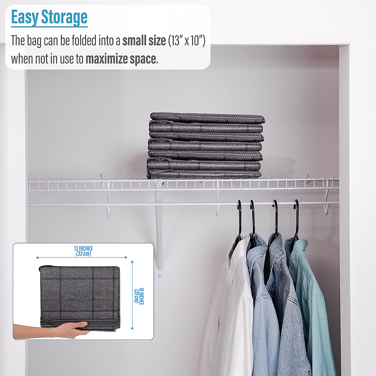 VENO 8 Pack Moving Bags Plastic Storage Totes Clothes Organization Large W Lid/Zipper. Packing Boxes/Bins Alternative. Space Saving Foldable College Supplies Essentials (BLK Windowpane, 8 Pack)