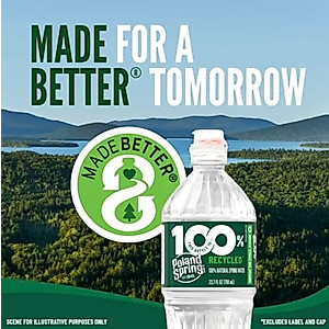 POLAND SPRING Brand 100% Natural Spring Water, 8-ounce mini plastic bottles - Pack of 24 (192 oz in total)