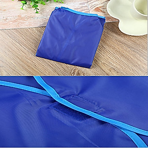 Honbay Kids Waterproof Long-Sleeved Smock Apron Bib for Eating Painting Kitchen Classroom, Community Event, Crafts & Art Painting Activity 5-5Year (Blue)