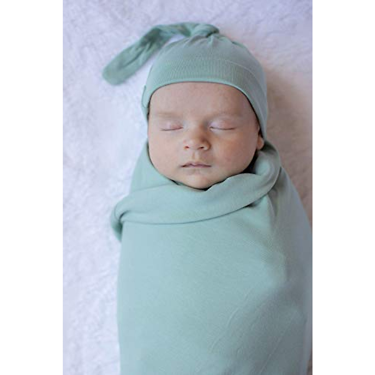 Baby Be Mine 3 in 1 Labor/Delivery/Nursing Hospital Gown and Matching Swaddle Set (Sage, S/M pre preg 2-12)