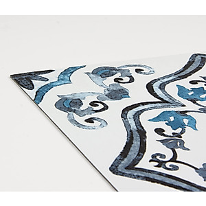 FloorPops FP3932 Marrakesh Peel & Stick Floor Tiles, Blue