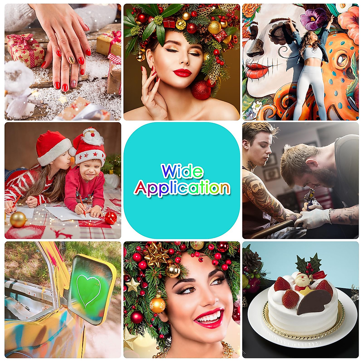 rhinowisdom Airbrush Paint - 24 Colors Airbrush Paint Set 1fl oz, Opaque & Brilliant Colors, Leather & Shoe Acrylic Air brush Paint Kit Ready to Spray Water Based for Artists Beginners Hobbyist…